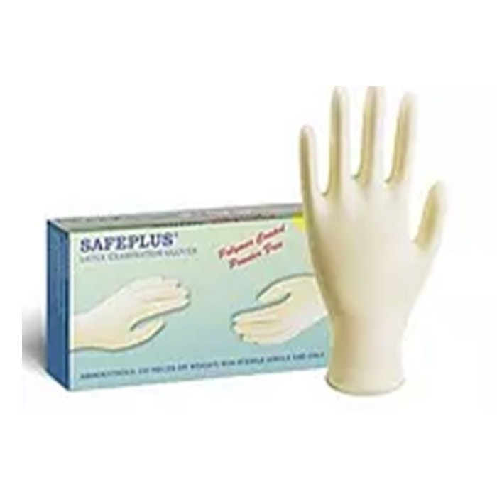 Safeplus Latex Examination Gloves Powder Free- 9inch - Oceansafetysupplies