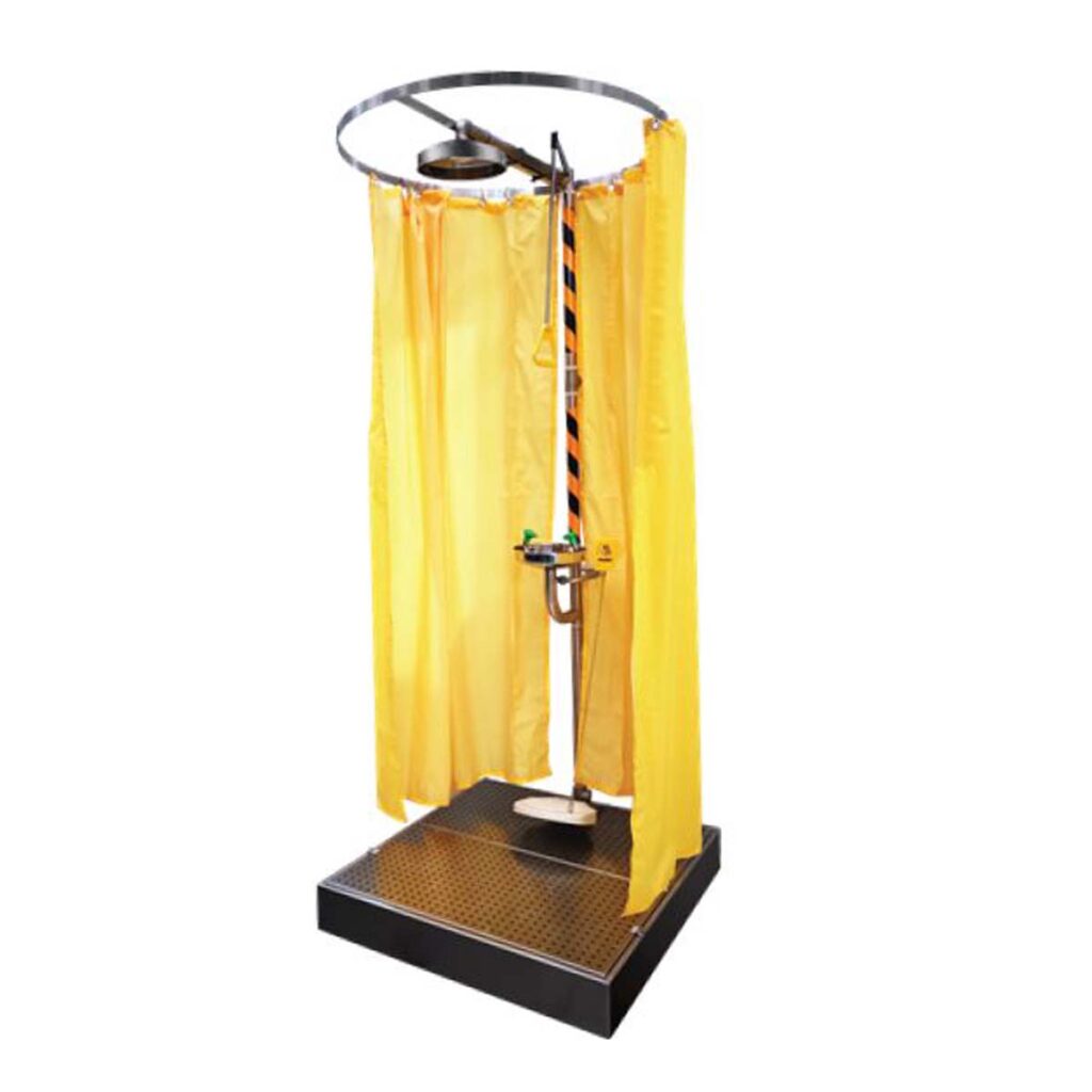 Eyewash Stations - Curtain Booth Emergency Shower Eyewash