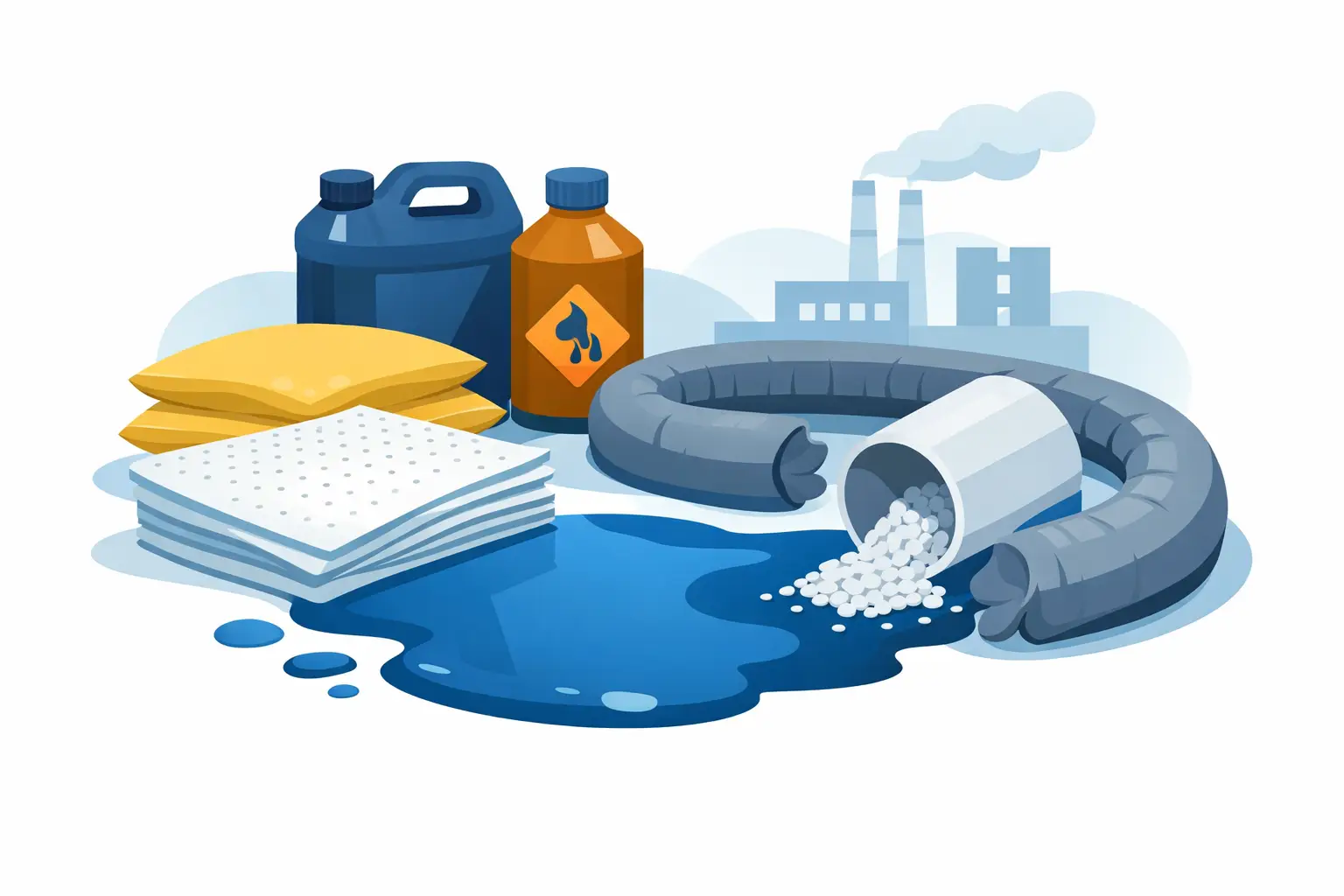 Choosing Chemical Spill Cleanup Absorbents - Oceansafetysupplies